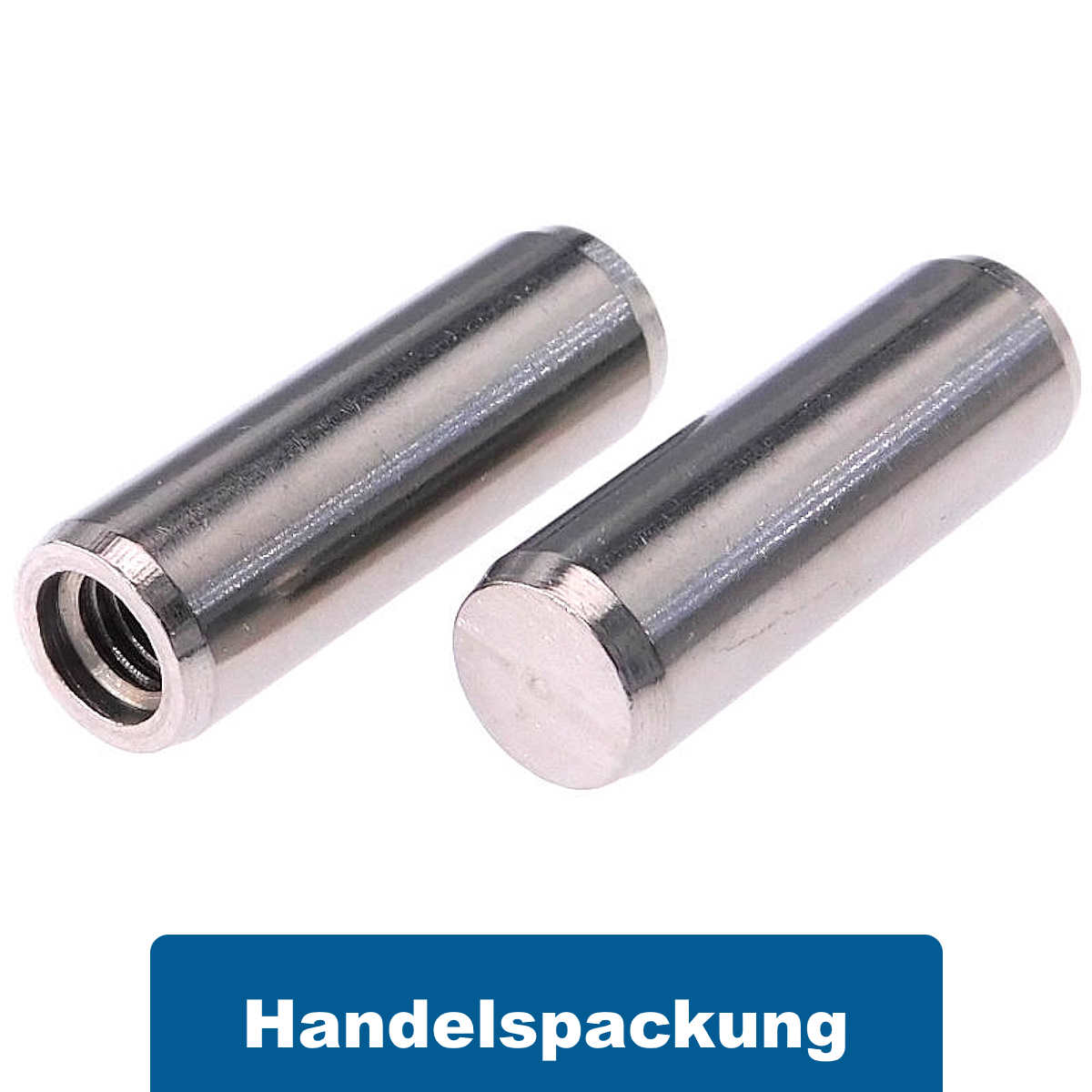 Zylinderstifte ISO 8733 mit Innengewinde Edelstahl 1.4305