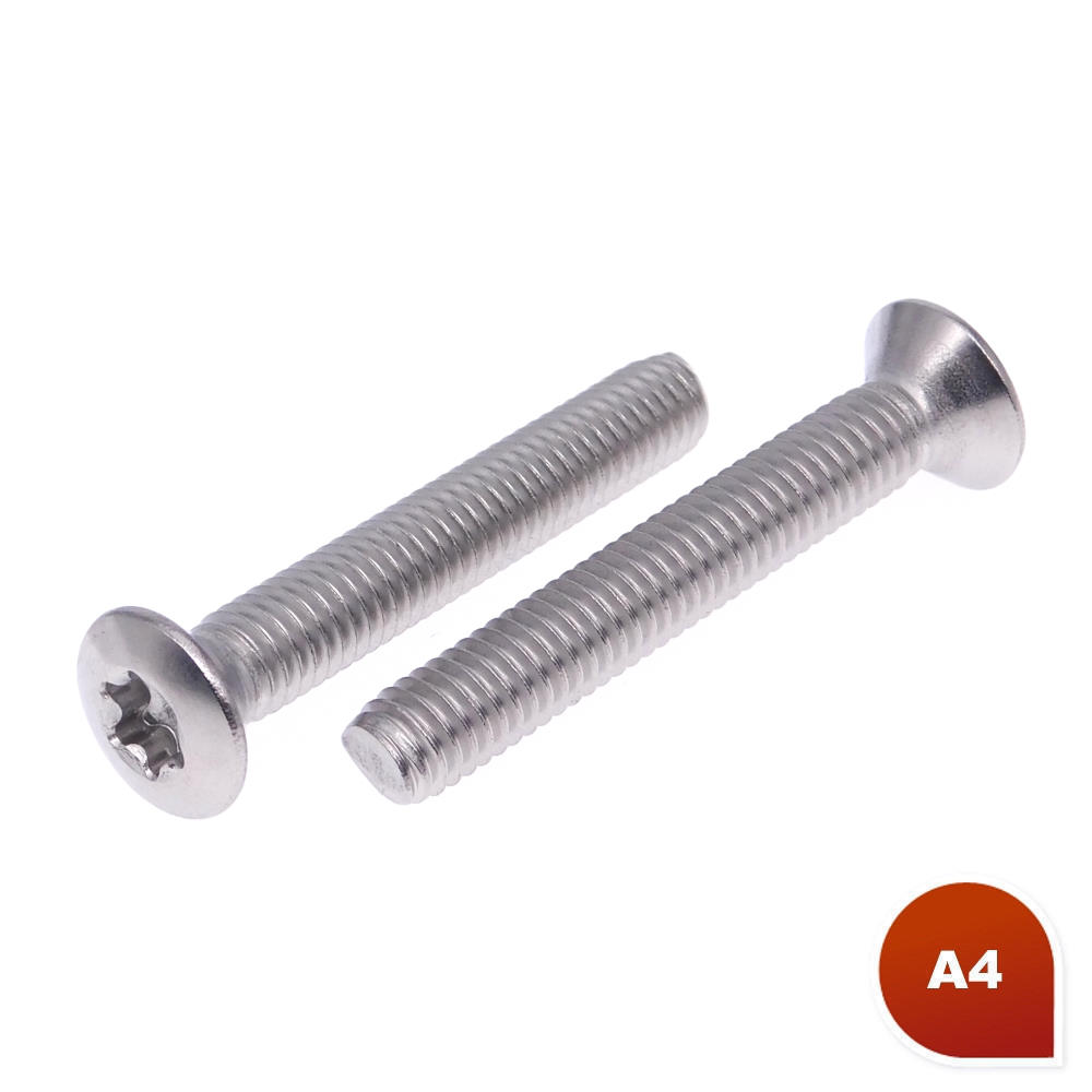 Torx Linsensenkkopfschrauben | aus Edelstahl A4 | ISO 14584